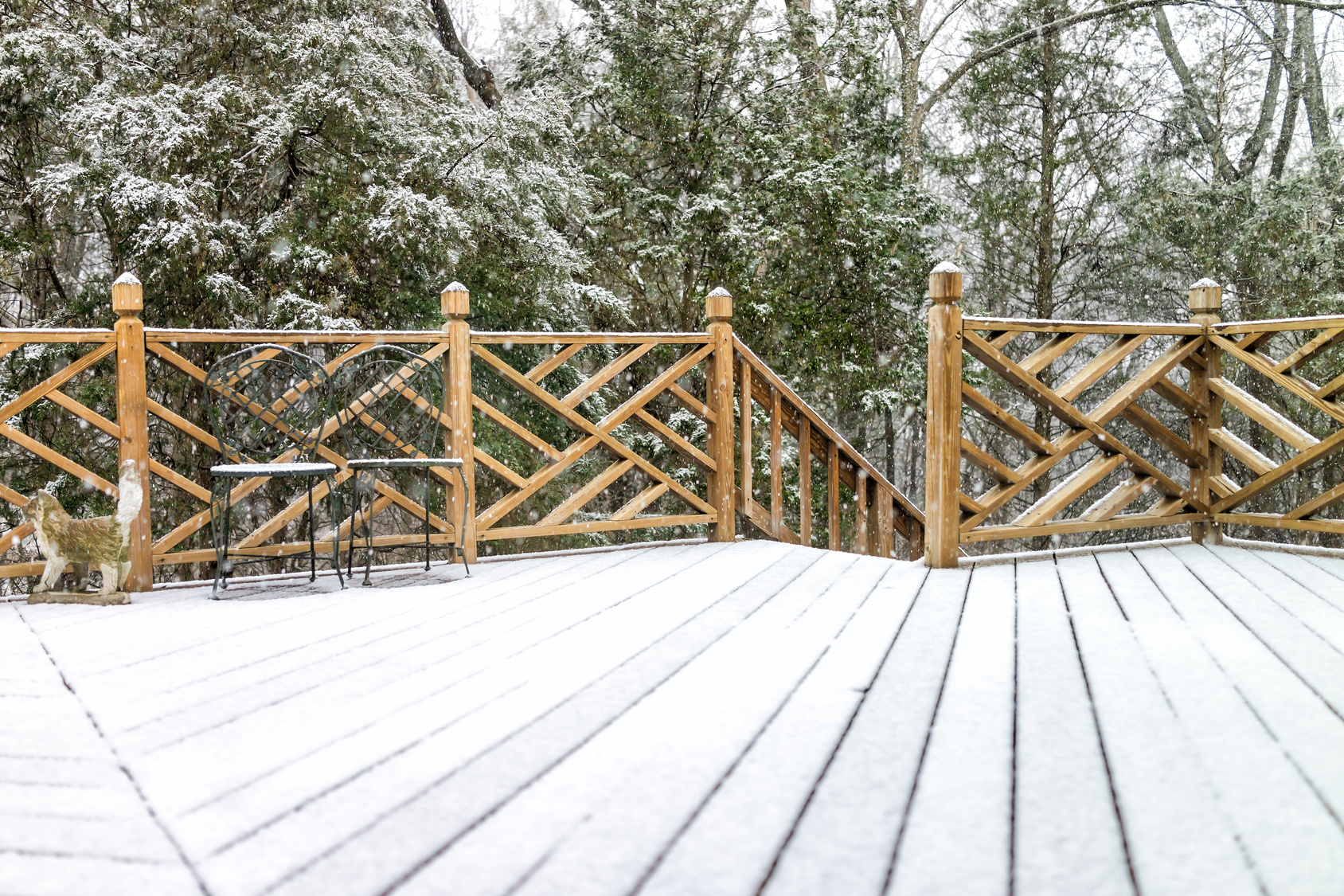 How Best to Remove Snow and Ice from a Wood Deck - RTD Services
